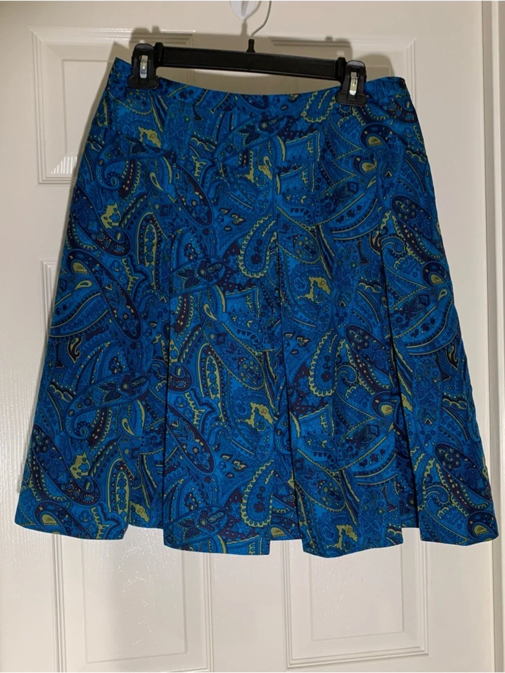Studio G | Skirts | Studio G Paisley Circle Skirt With Blue Black Gold ...